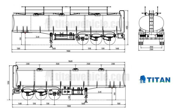 Aluminum Semi Trailer | Tri Axles Aluminum Fuel Tanker Trailer ...