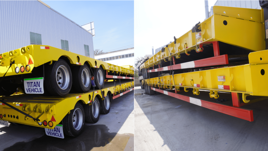 3 Axle 60 Ton Used Low Loader Truck Trailer for Sale in Zimbabwe Harare