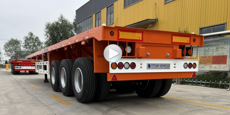 Semirremolques de plataforma plana de 3 ejes y 40 pies a la venta