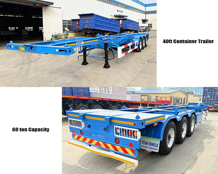 3 Axle 40 Ft Shipping Container Transport Trailer for Sale in Zimbabwe
