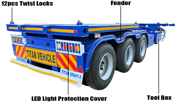New Tri Axle Container Skeletal Trailer for Sale in Zimbabwe