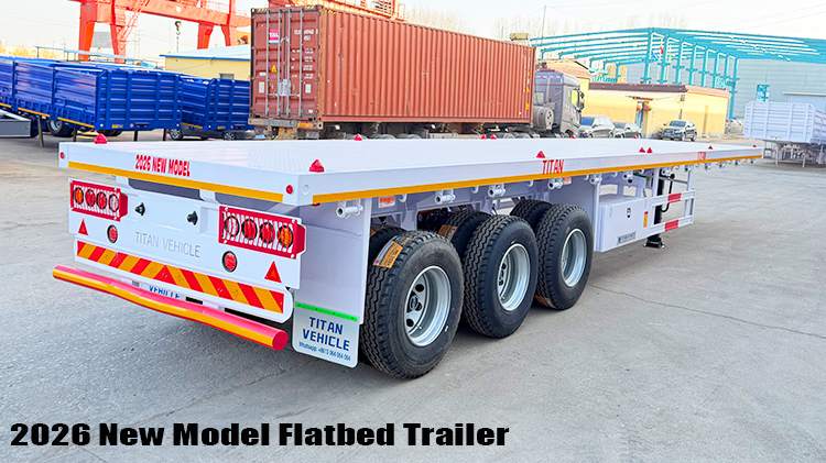 2026 New Model Tri Axle Flatbed Trailer for Sale in Zimbabwe